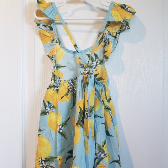 MDesigns Boutique | Dresses | Toddler Girls Lemon Print Cotton Dress ...